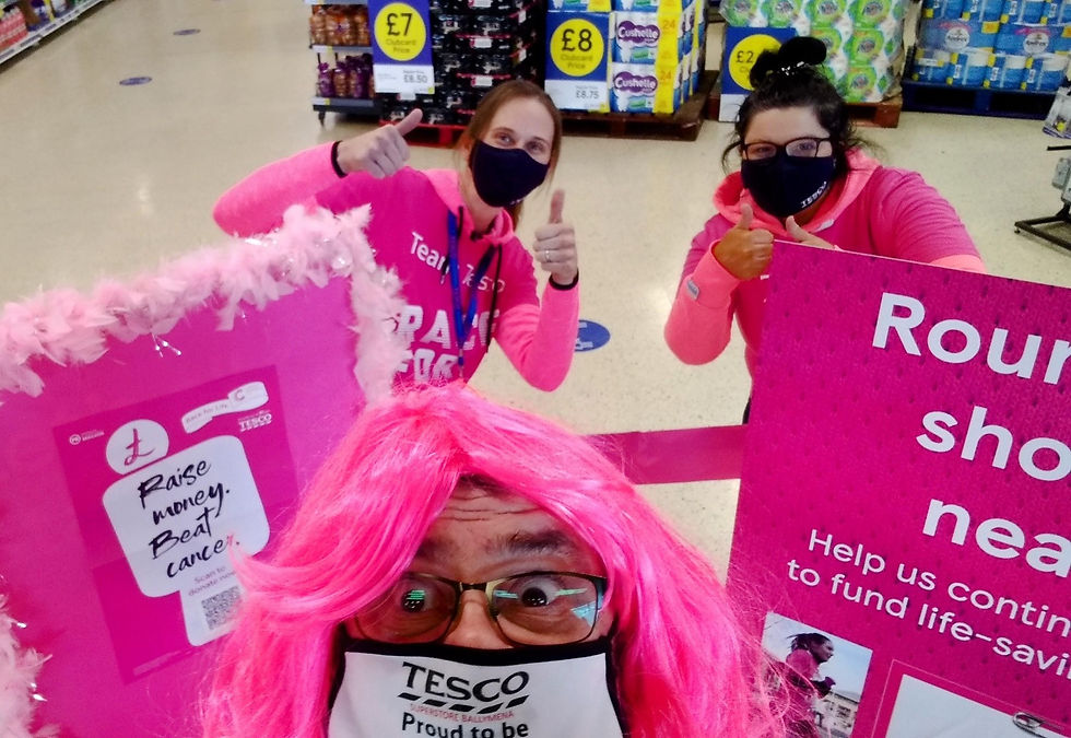 Tesco Superstore Ballymena TESCO TURNS PINK FOR RACE FOR LIFE