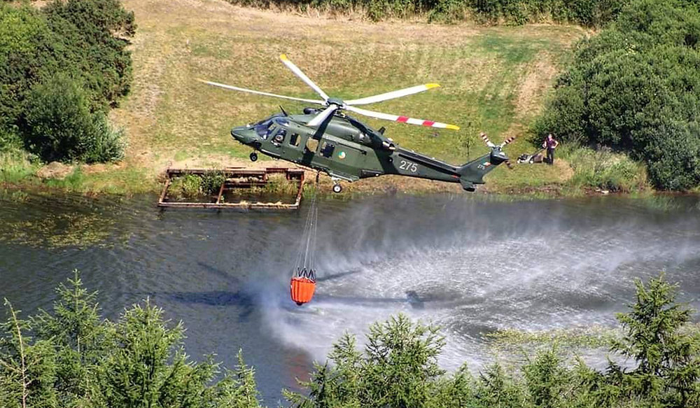 Irish Air Corps support NIFRS response to Glenariff Gorse Fire