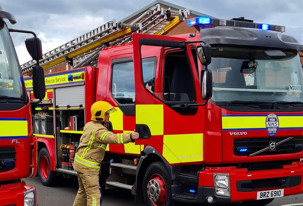 Traffic delays as baler catches fire in Ballymena