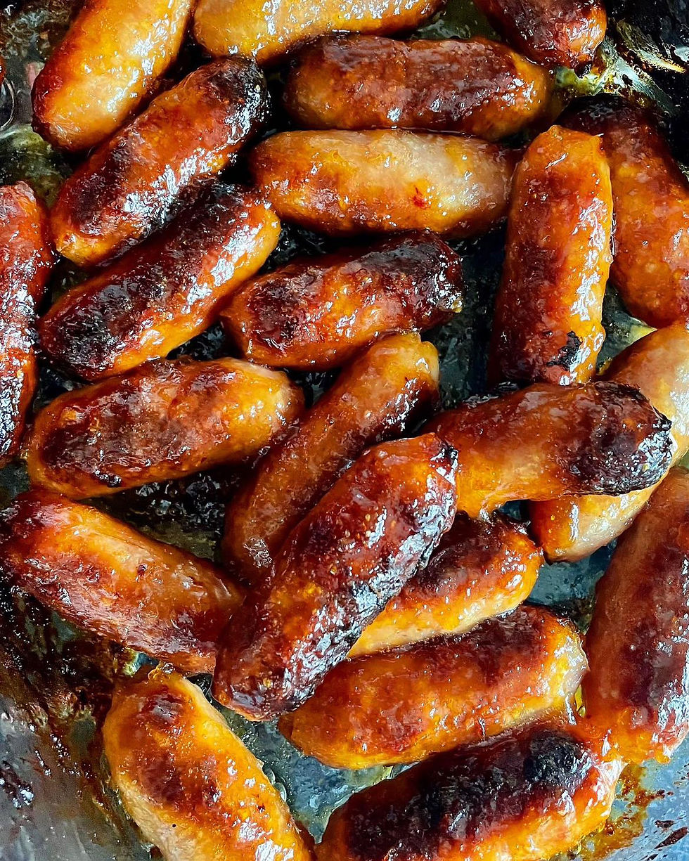 JILL BAKES Christmas | Sticky Cocktail Sausages