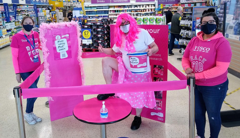 Tesco Superstore Ballymena TESCO TURNS PINK FOR RACE FOR LIFE