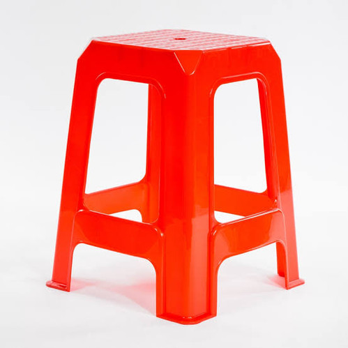Red Plastic Stools Lightweight Stackable | MARQUEEHIREMELB