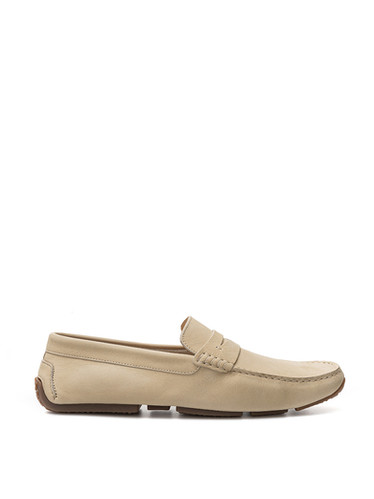Bally Elegant Beige Suede Penny Loafers | Luxury Retail World