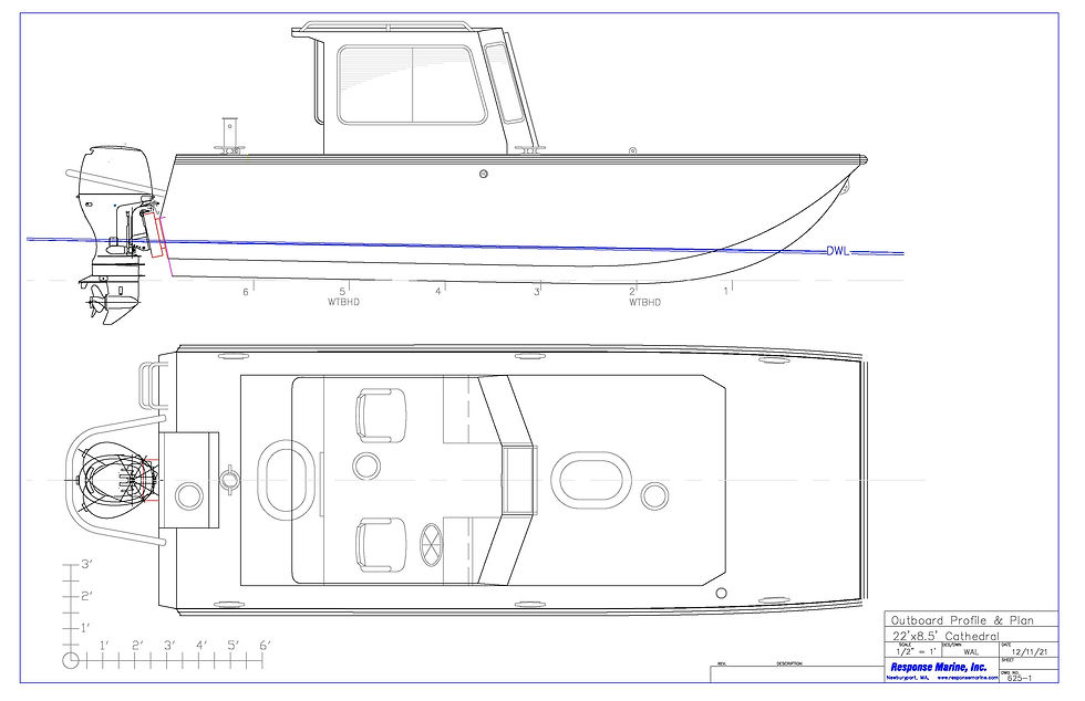 Welded Aluminum V Hull Design Kits 25' and Under | Response Marine