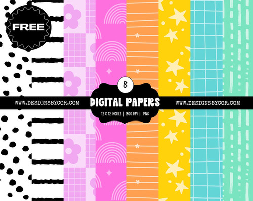 Digital Paper Bundle | Design Elements And Clipart | Digital Download ...