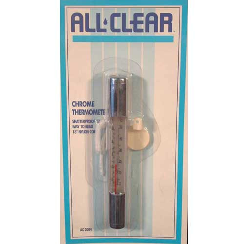 All Clear Chrome Thermometer | BermudaPoolSupplies