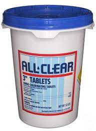 All Clear 50LB Chlorine Tabs | BermudaPoolSupplies