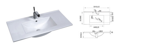 Turin Ceramic Basin 800mm | Qualitybathrooms