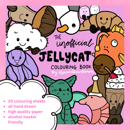 unofficial jellycat colouring book | thecardboardlemon