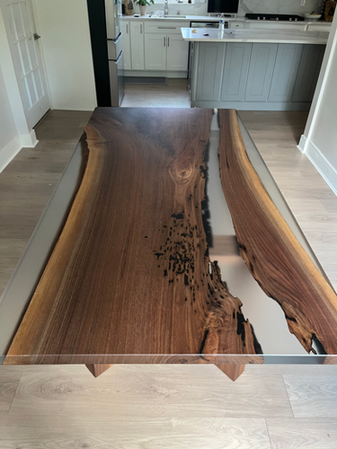 Princeton Black Walnut Epoxy Table | Prettymandesigns