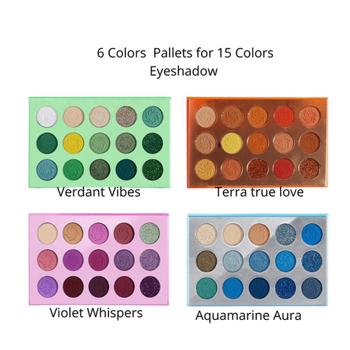 15 colors eyeshadow palettes | Mindfully Nutrition INC