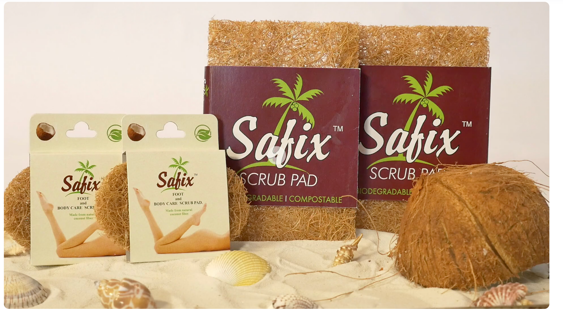 Safix Products - Eco-Friendly Coconut Fiber Scrub Pads