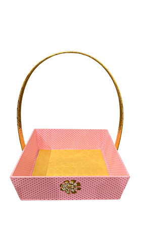 Box Tray with Handle (Solid Baby Pink) | Myperfectpack