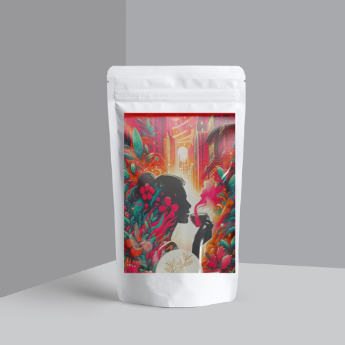 White Standup Pouch with Label Print | Myperfectpack