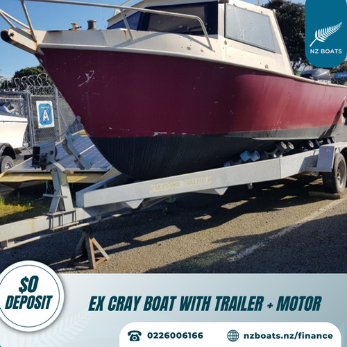 EX CRAY BOAT with trailer + Motor | Nz Boats