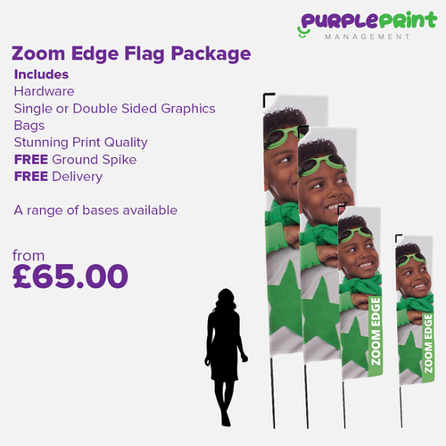 Zoom Edge Flag Package | Purple Print