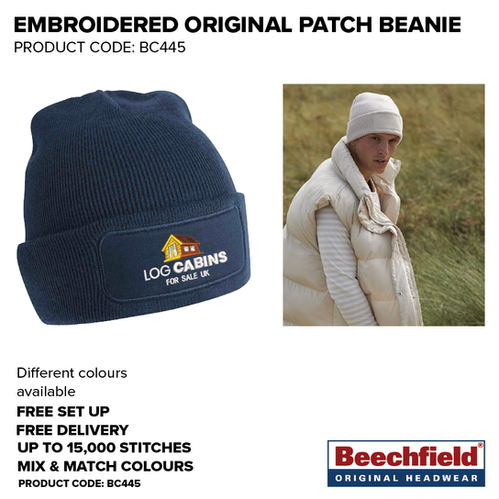 Beechfield | Embroidered Original Patch Beanie | Beechfield BC445 ...
