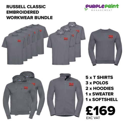 RUSSELL - Classic Workwear Bundle | Purple Print