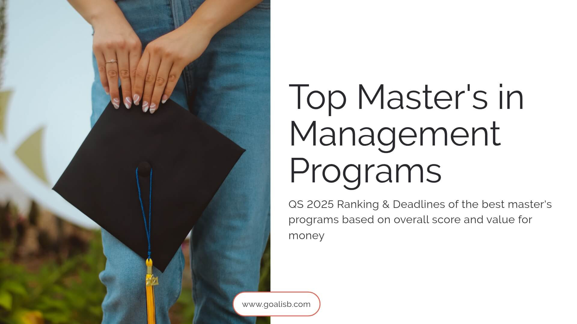 Masters in Management Programs 2025-26 | GOALisB