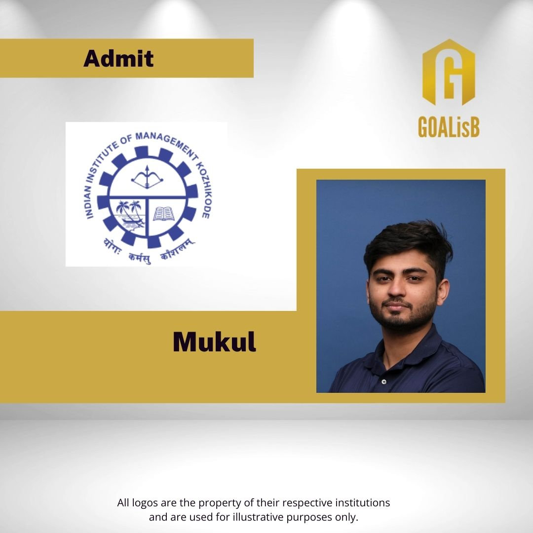 Mukul Kashyap | GOALisB