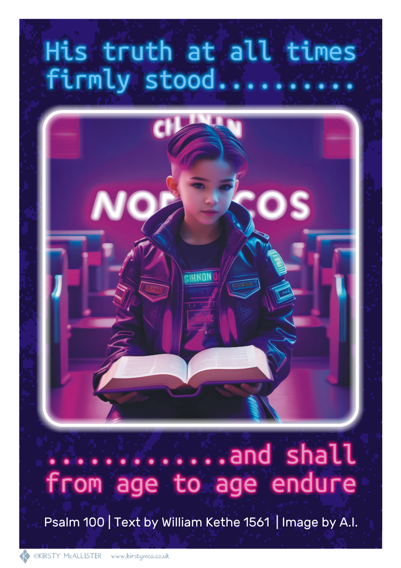 A.I. Psalm 100 printable poster | portfolio