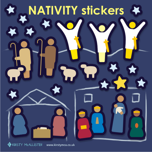 Nativity stickers