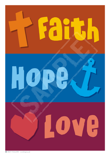 Faith, Hope, Love printable poster | Kirsty McAllister