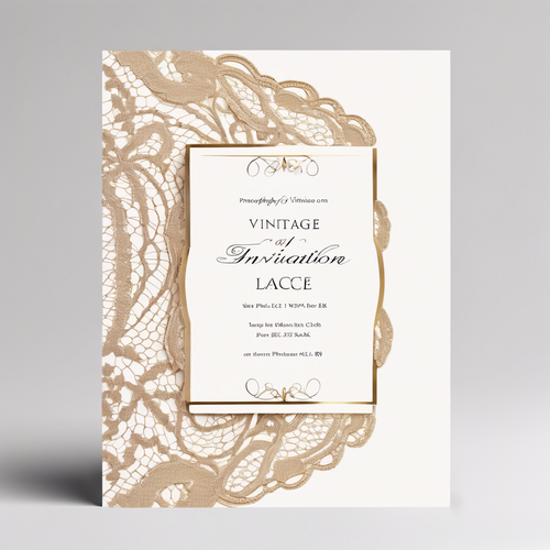 Vintage Lace Invitation | Template Wedding Inv
