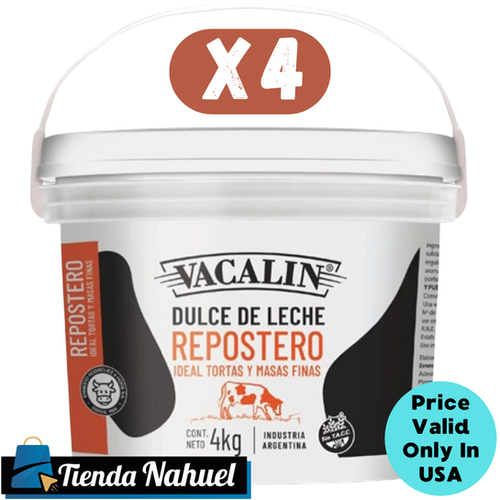 DULCE DE LECHE REPOSTERO VACALIN 8,8 LIBRAS/4 KG (X 4 BALDES) | Tienda ...