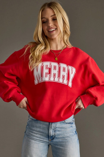 Merry Red Graphic Sweatshirt | La Rose Co.