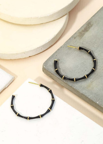 Jodie Bamboo Hoop Earrings | MAL Boutique LLC
