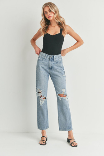Blake High Rise Distressed Dad Jean | MAL Boutique LLC