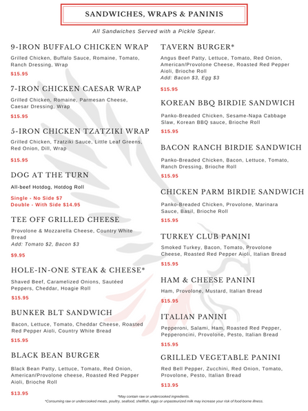 EAT + DRINK | Red Tail Golf Club