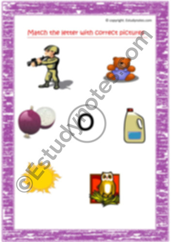 Senior KG English Alphabet Small Letter o Worksheets | Estudynotes