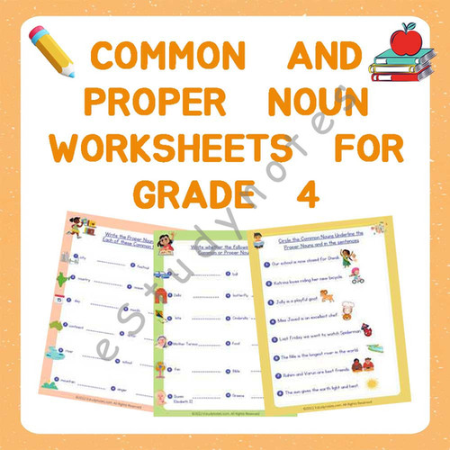 Class 4 English Common and Proper Noun Worksheets [PDF Download ...