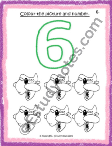 Preschool Maths Worksheets For Number 6 | Estudynotes