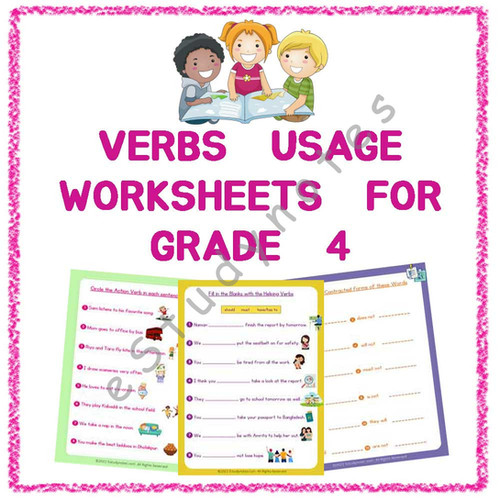 Class 4 English Verbs Usage Worksheets | Estudynotes