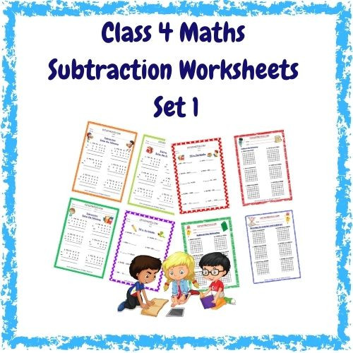 Class 4 Maths Subtraction Worksheets Set 1 - 23 printable worksheets ...