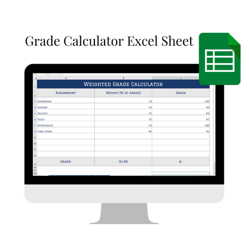 Final Grade Calculator Excel Sheet | Dual Enrollment Co.