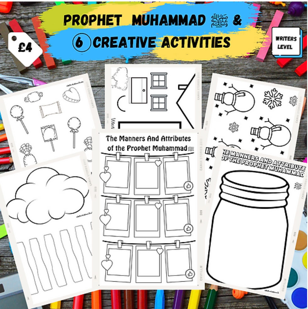 Prophet Muhammad And 6 Creative Activities | Islamic Worksheets