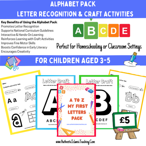 Alphabet Pack for Children Aged 3-5 – Letter Recognition & Craft ...