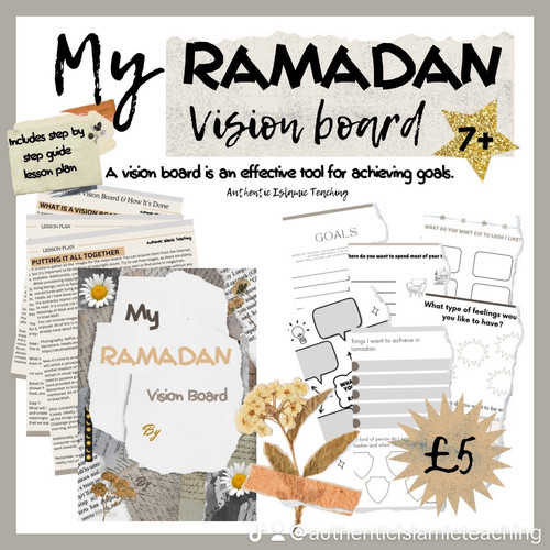 Ramadan Vision Board for Muslim Kids | Printable & Faith-Focused ...