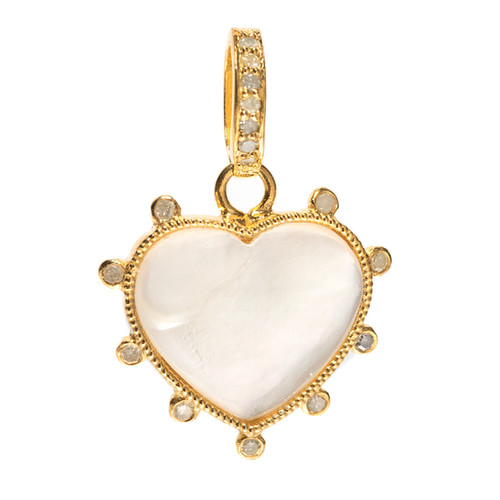 Heart MOP Diamond Dot | makhaladesigns