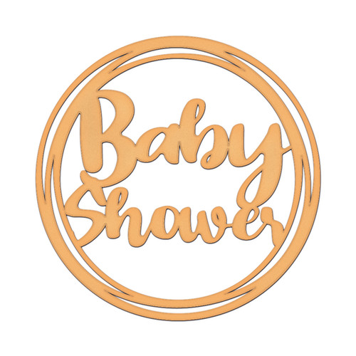 Letrero Baby Shower Circular 60cm MDF 6mm | Maskdetalles