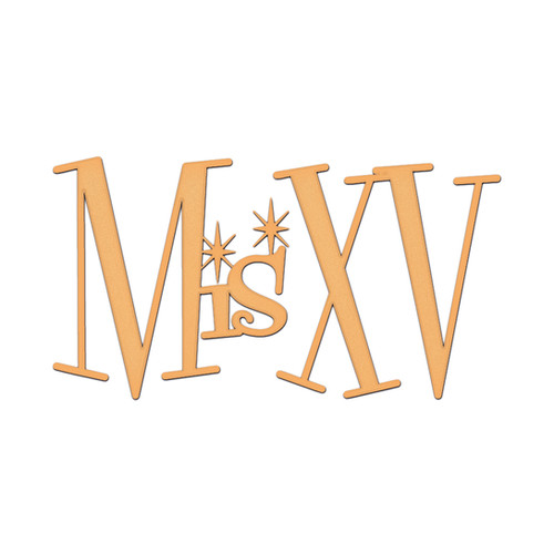 Letrero Mis XV Con Estrellas 60cm MDF 6mm | Maskdetalles