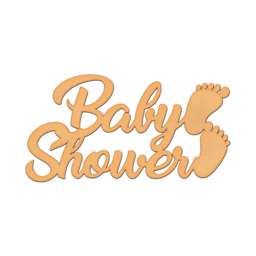 Letrero Baby Shower Piecitos 60cm MDF 6mm | Maskdetalles