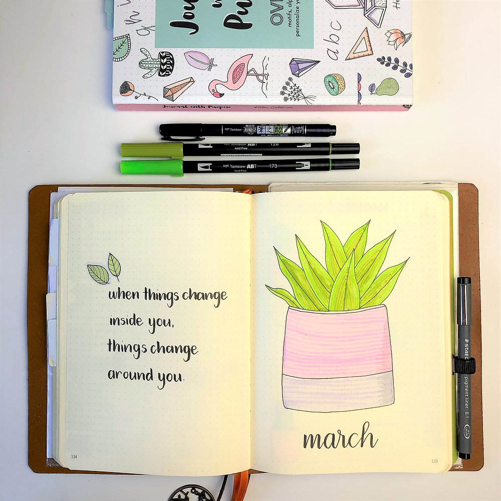 March Bullet Journal Setup