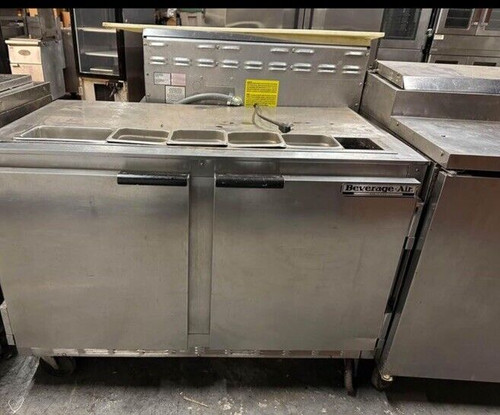 Beverage air 48 UnderCounter 2 Door refrigerator with Steam Pan cutout ...