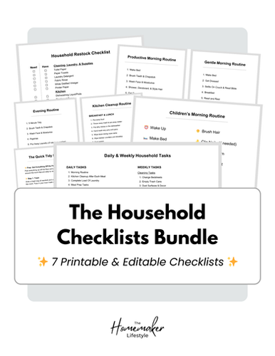 The Household Checklists Bundle | Homemaker Lifestyle