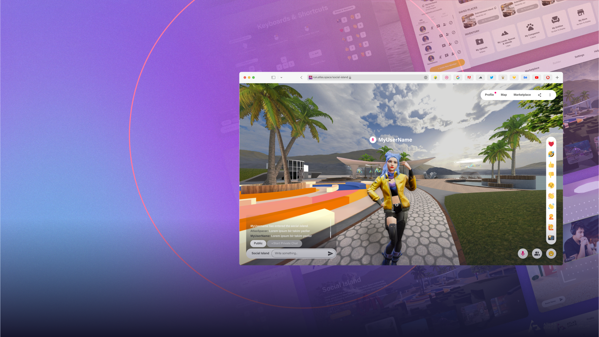 Atlas Space Metaverse UI UX Design